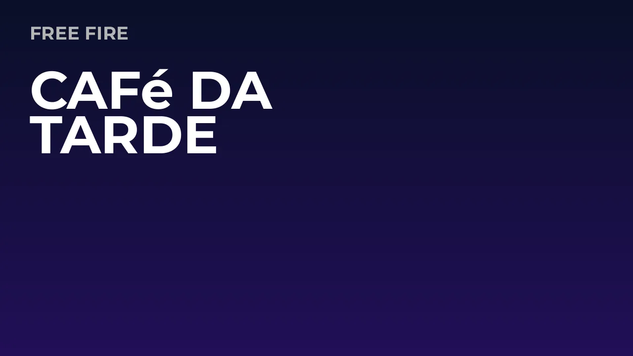 Café da Tarde no Free Fire: como conseguir, raridade e detalhes (2026 ...