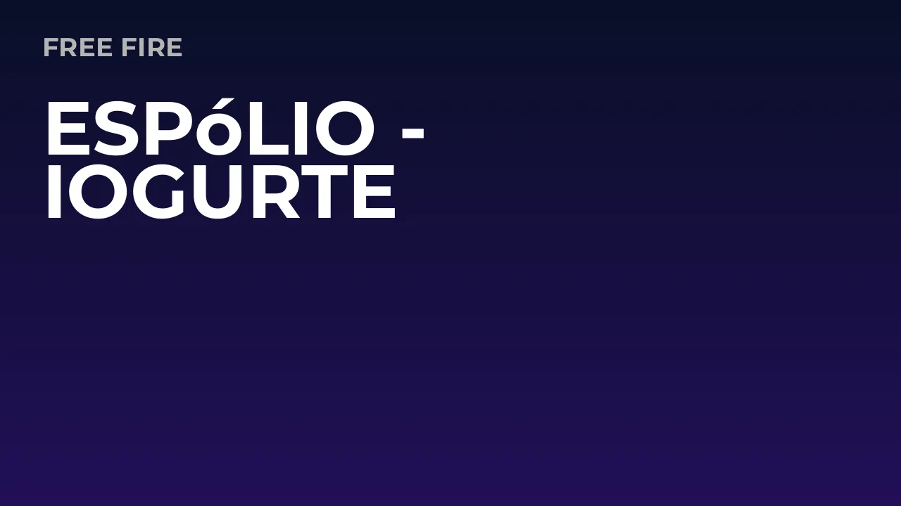 Espólio - Iogurte no Free Fire: como conseguir, raridade e detalhes ...