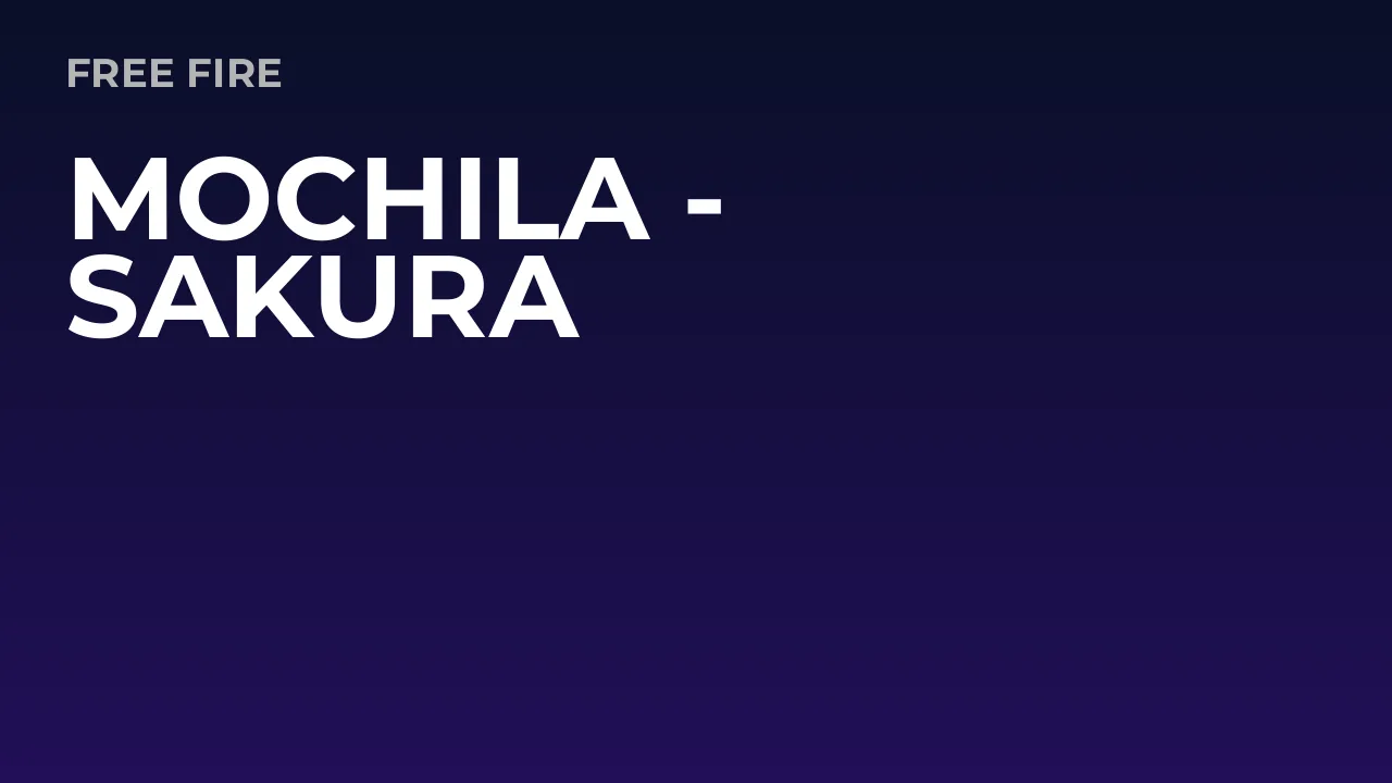 Mochila - Sakura no Free Fire: como conseguir, raridade e detalhes ...