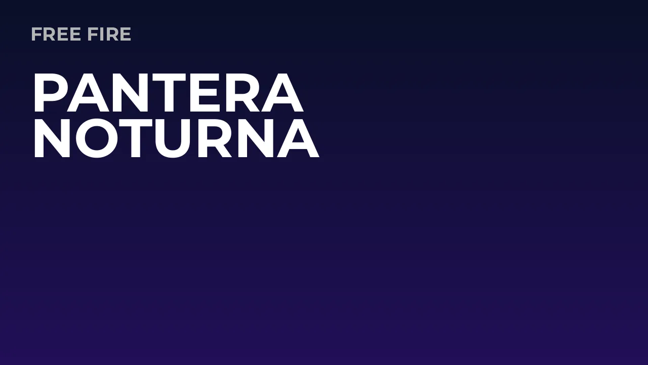 Pantera Noturna no Free Fire: como conseguir, raridade e detalhes (2026 ...