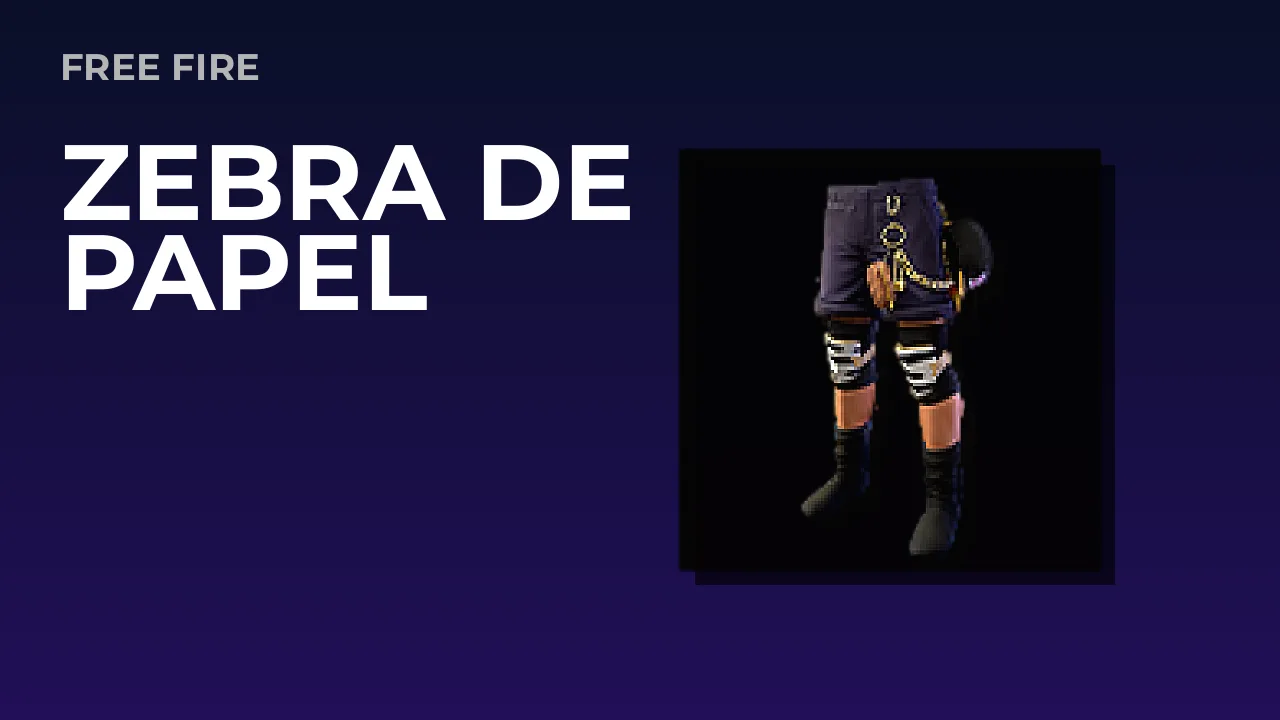 Zebra de Papel no Free Fire: como conseguir, raridade e detalhes (2026 ...